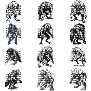 Werewolf SVG Pack: 52 Unique Designs (digital Download) - Etsy