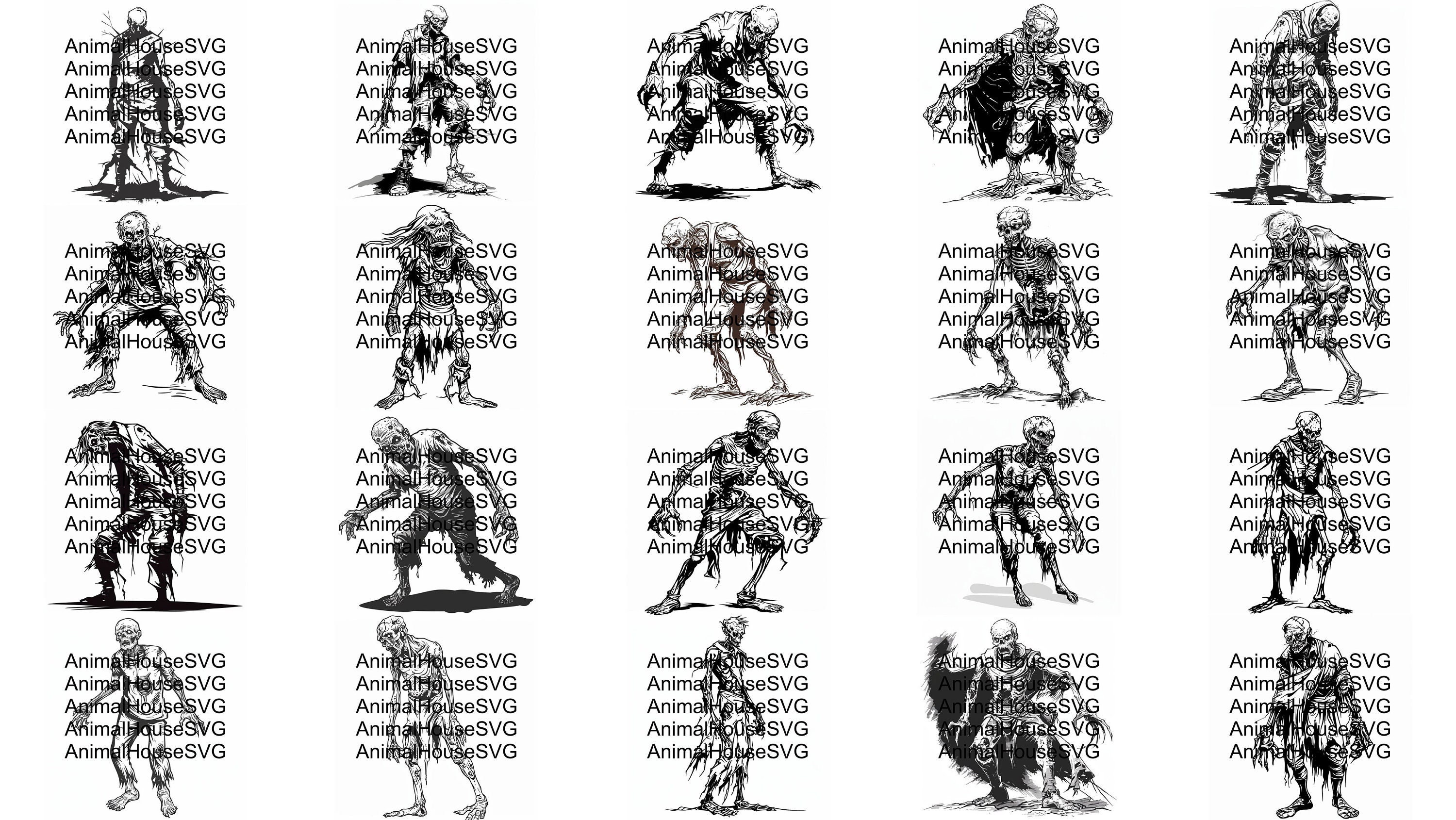 Zombie SVG Pack 120 Unique Designs. Zombie SVG, Zombie JPG, Zombie ...
