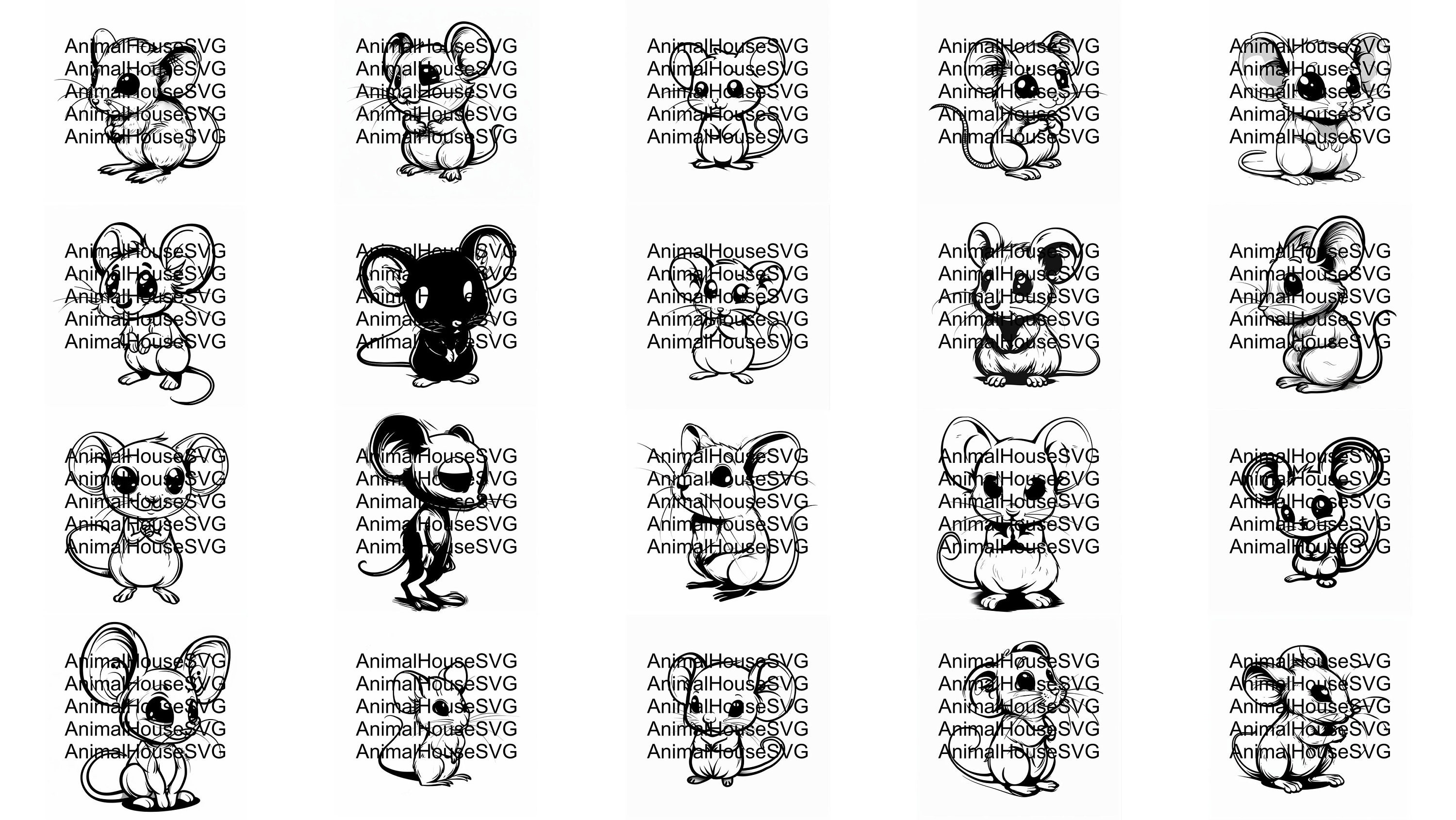 Cute Mouse SVG Pack 218 Unique Designs. SVG, JPG,, Cricut Svg, Cnc ...