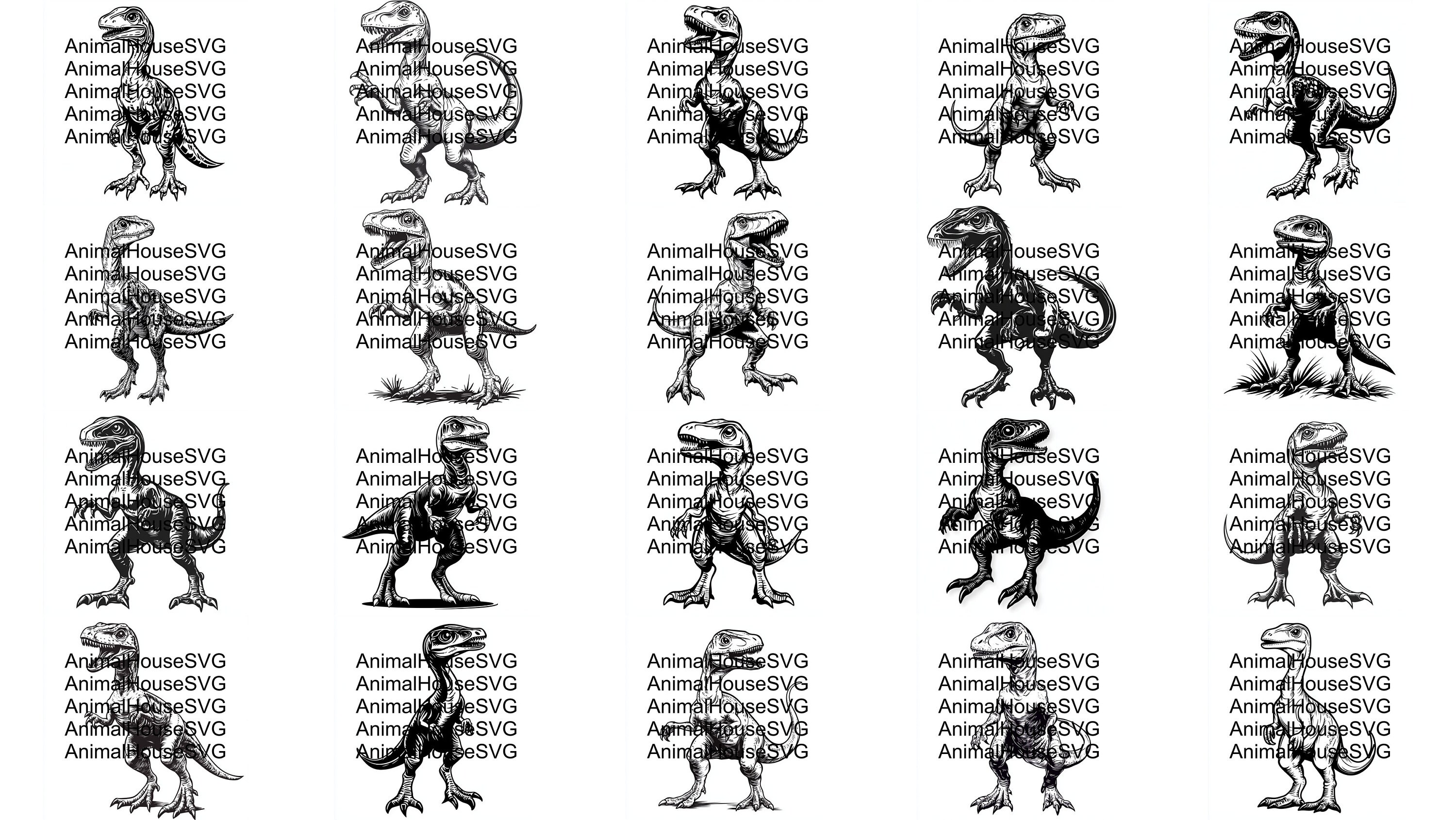 Velociraptor SVG Bundle: 116 Dinosaur Designs (digital Download) - Etsy