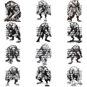 Werewolf SVG Pack: 52 Unique Designs (digital Download) - Etsy