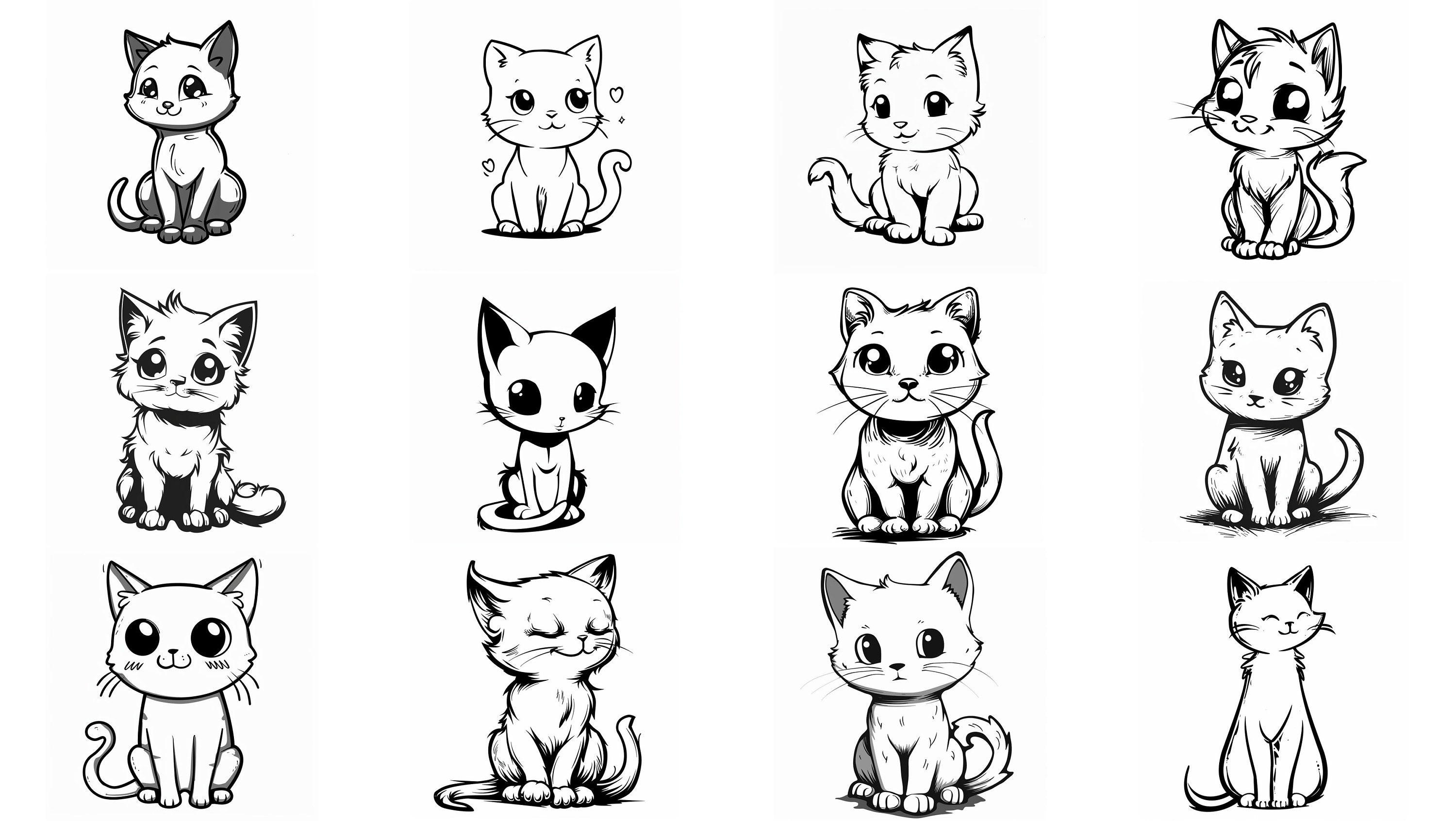 Cute Cat SVG Pack 127 Unique Designs. SVG, JPG,, Cricut Svg, Cnc ...