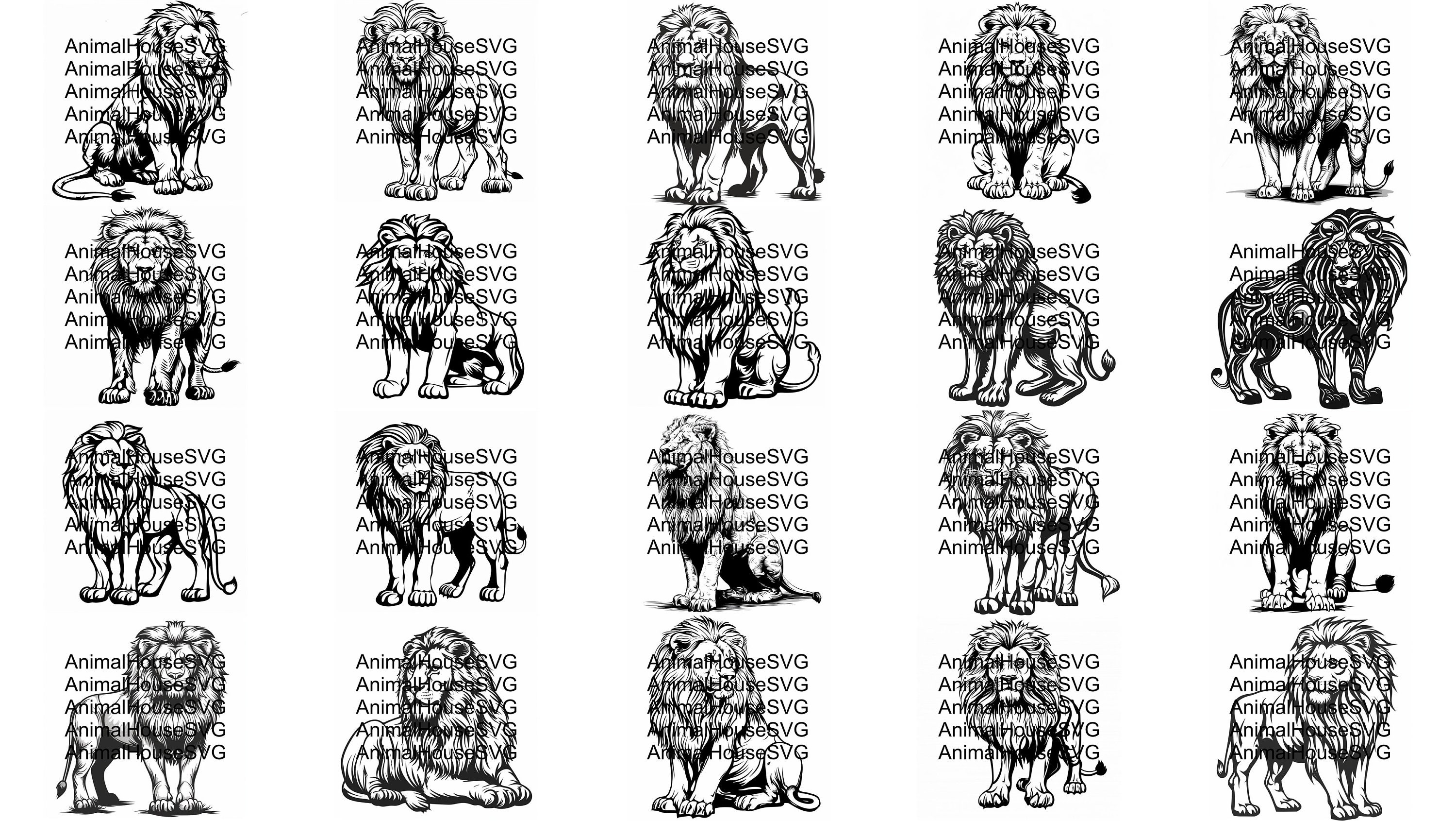 Lion SVG Pack 100+ Unique Designs. SVG, JPG, Cricut Svg, Cnc, Lasercut ...