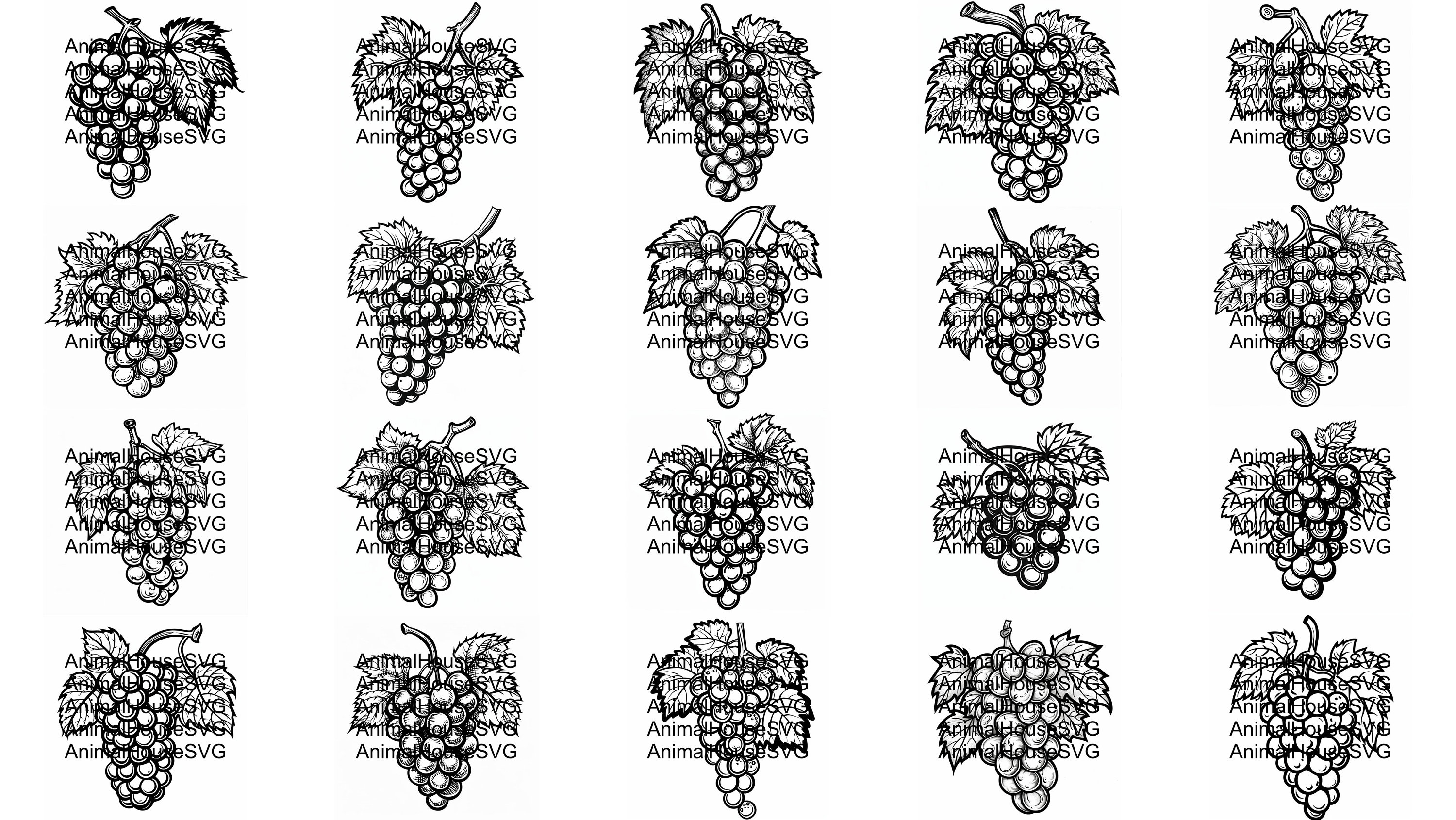 Grape SVG Pack 100 Designs. Grape SVG, Grape, Cricut SVG, Fruit ...