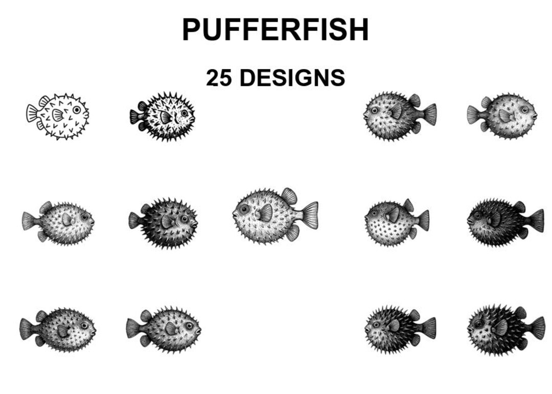 Pufferfish SVG Bundle – 25 Laser Cut Files | CNC, Cricut, Glowforge ...