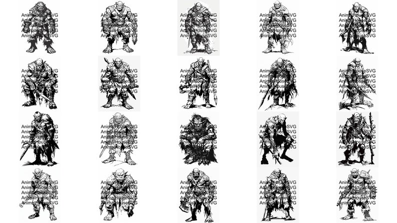 Orc SVG Pack 76 Unique Designs. Orc SVG, Orc JPG, Orc Lasercut, Orc ...