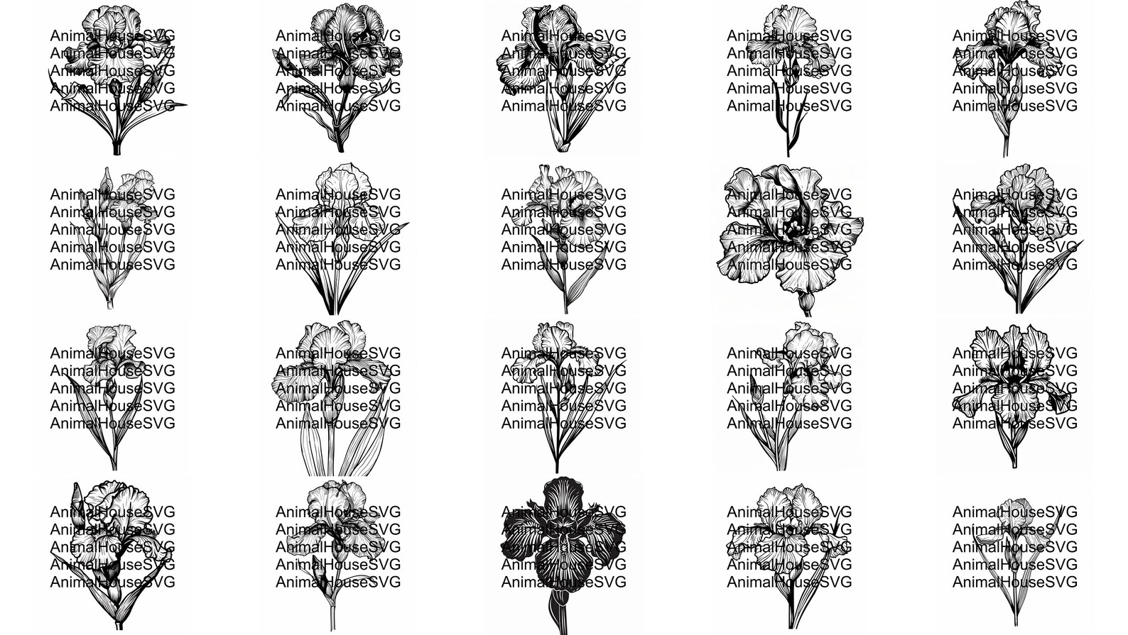 Iris Flower SVG Pack: 86 Unique Designs (digital Download) - Etsy