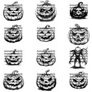 Halloween Jack O Lantern SVG Bundle: 100 Designs (digital Download) - Etsy