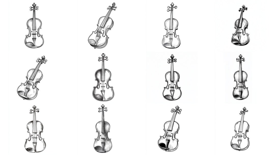 Violin SVG Pack: 88 Unique Designs (digital Download) - Etsy