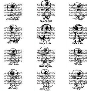 Cute Velociraptor SVG Pack 84 Designs. Cute Velociraptor SVG, Cute ...