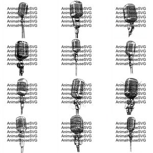 Microphone SVG Bundle: 104 Unique Designs (digital Download) - Etsy