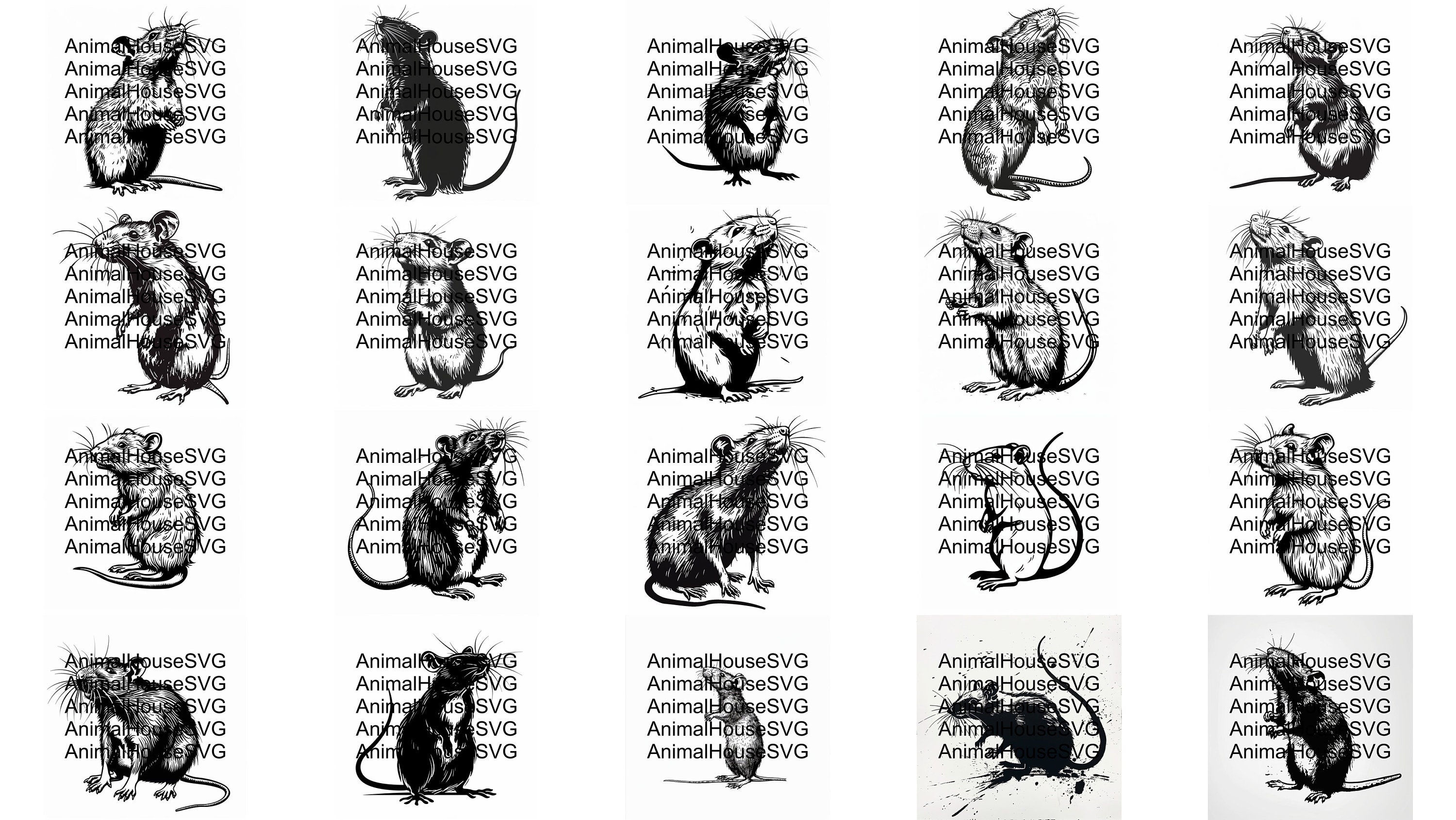Rat SVG Bundle: 104 Unique Designs for Cricut, CNC (digital Download ...