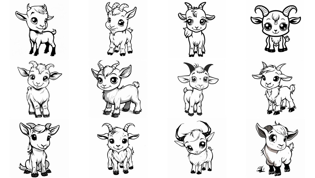 Cute Goat SVG Pack 112 Unique Designs. SVG, JPG,, Cricut Svg, Cnc ...