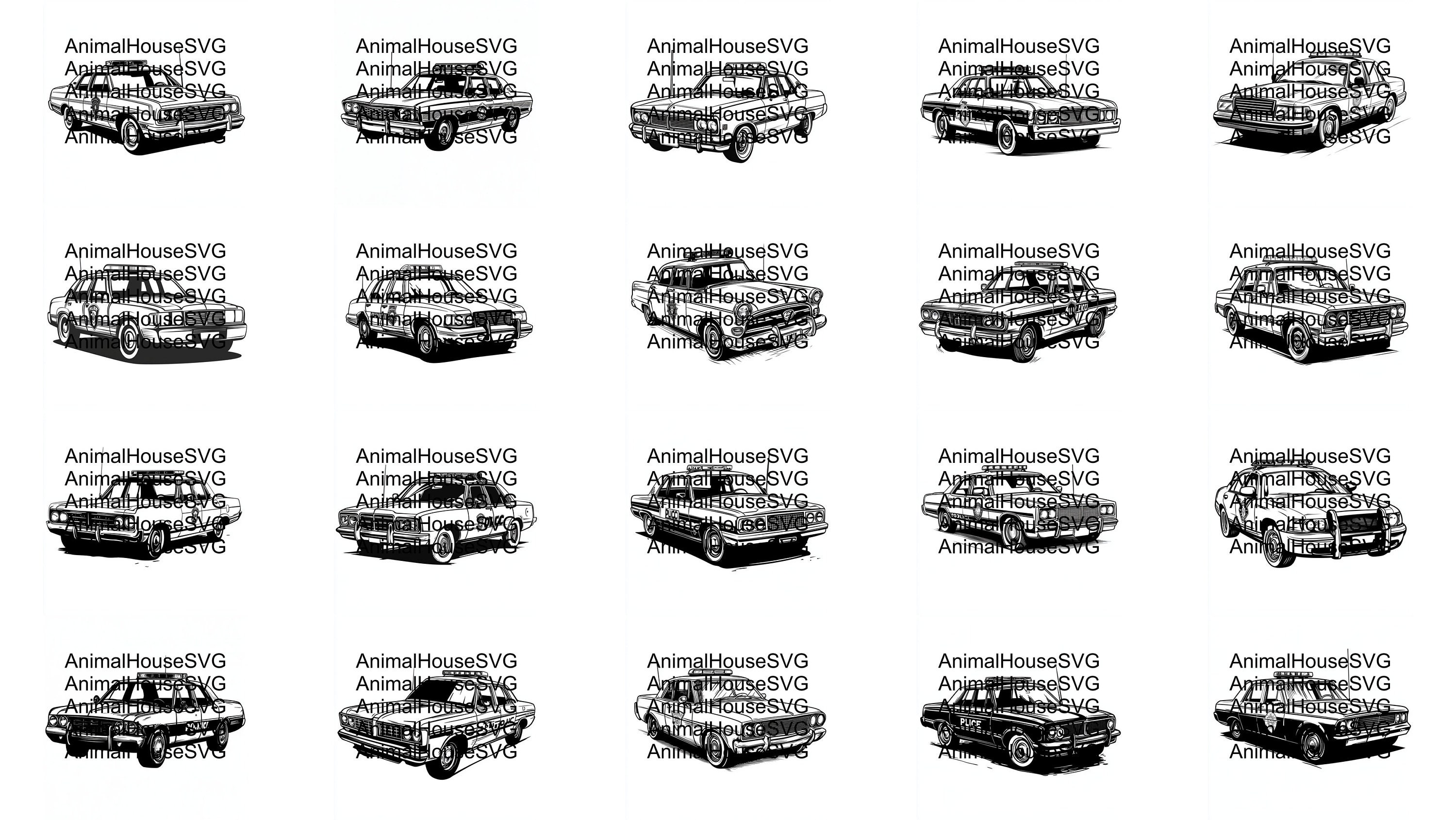 Police Car SVG Pack 116 Designs. Police Car SVG, Police Car PNG, Laser ...