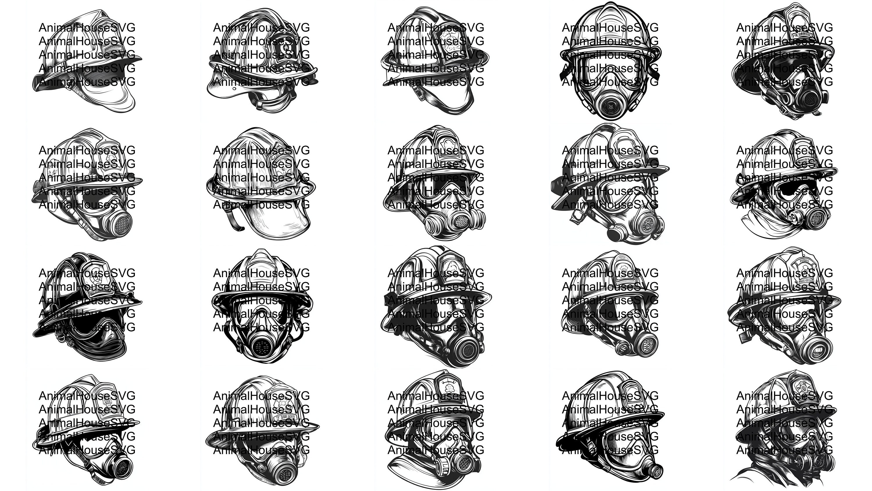 Firefighter Helmet SVG Bundle: 120 Designs (digital Download) - Etsy