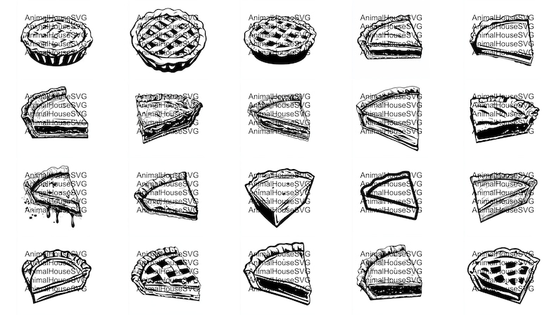 Pie SVG Pack: 220 Unique Designs (digital Download) - Etsy