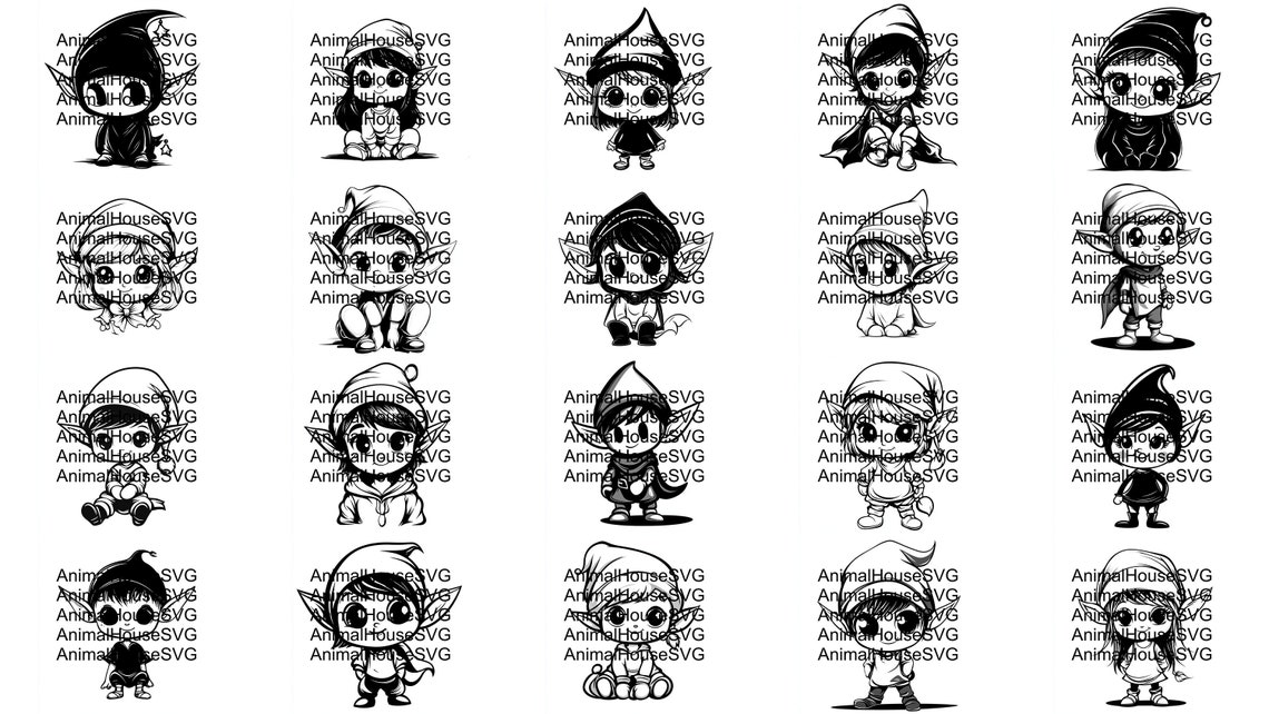 Elf SVG Pack 96 Designs. Elf SVG, Elf PNG, Laser Svg, Elf, Clip Art ...
