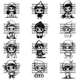 Elf SVG Pack 96 Designs. Elf SVG, Elf PNG, Laser Svg, Elf, Clip Art ...