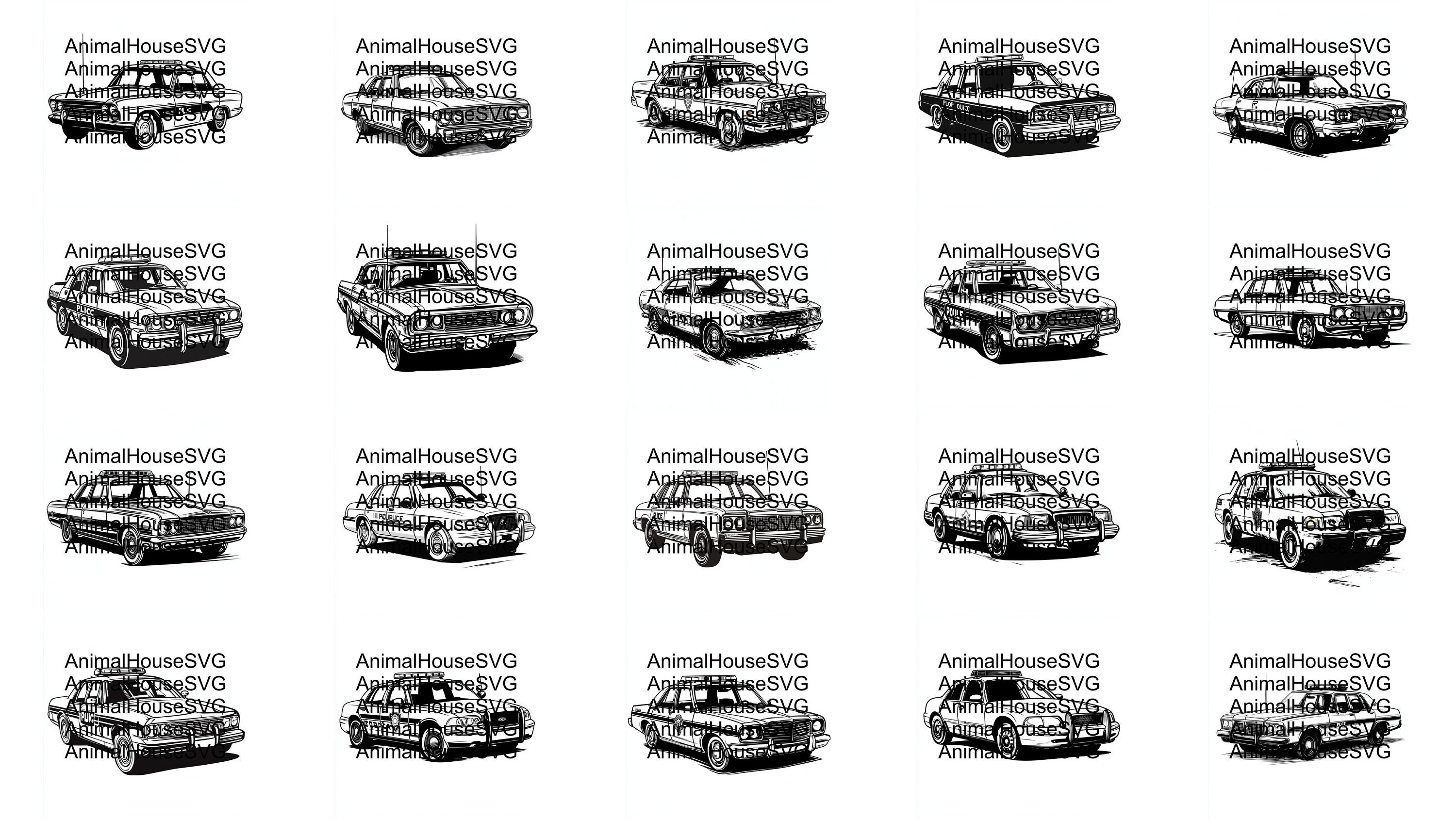 Police Car SVG Pack 116 Designs. Police Car SVG, Police Car PNG, Laser ...