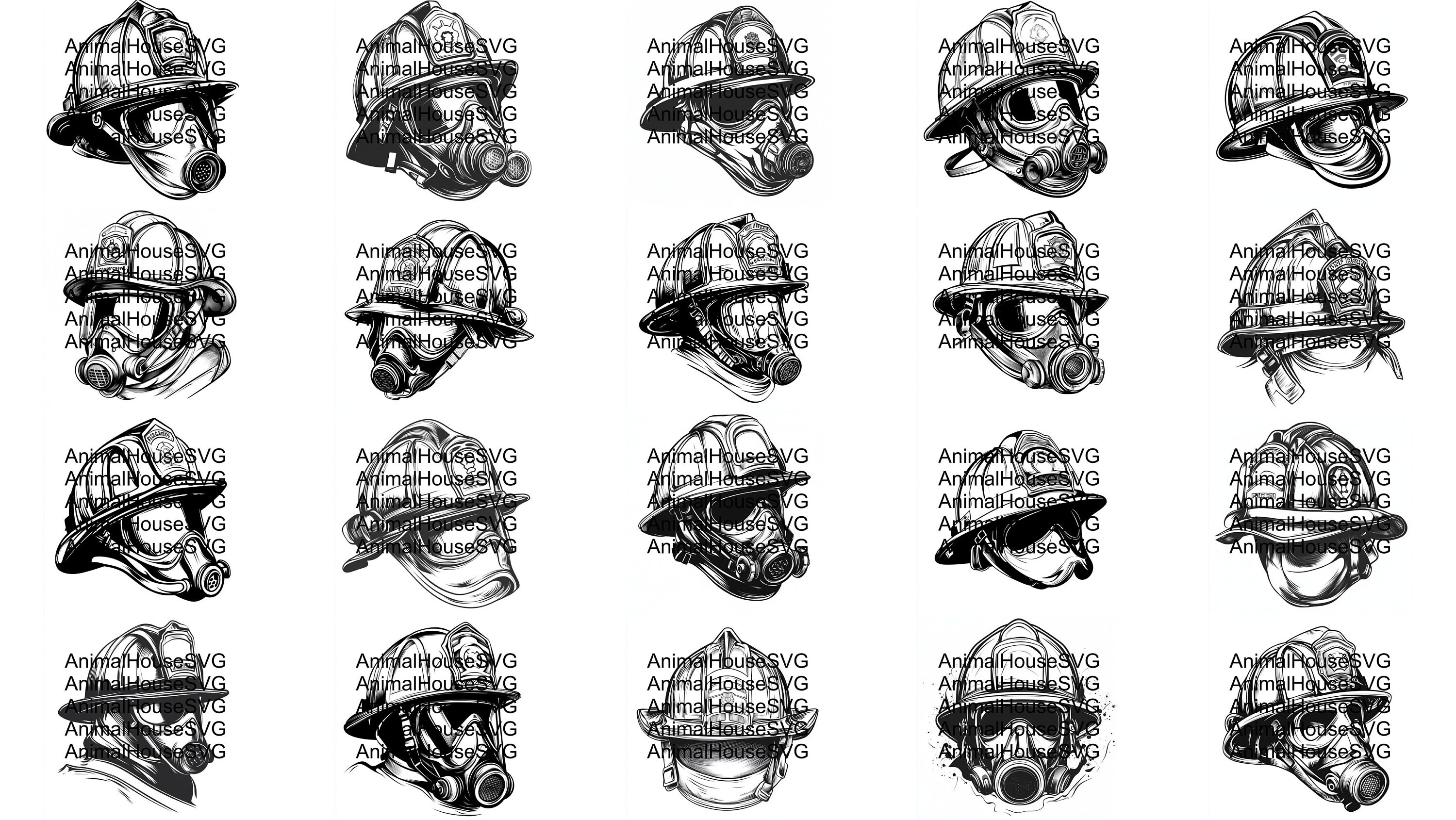 Firefighter Helmet SVG Bundle: 120 Designs (digital Download) - Etsy