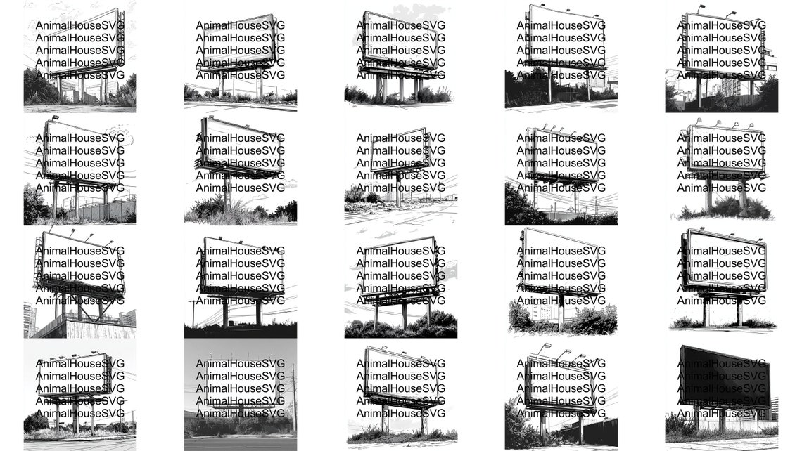 Billboard SVG Pack 100 Designs. Billboard SVG, Billboard PNG, Laser Svg ...