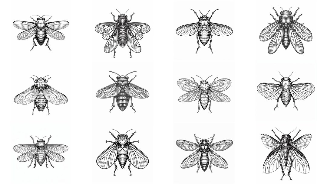 Cicada SVG Pack: 92 Insect Art Designs (digital Download) - Etsy