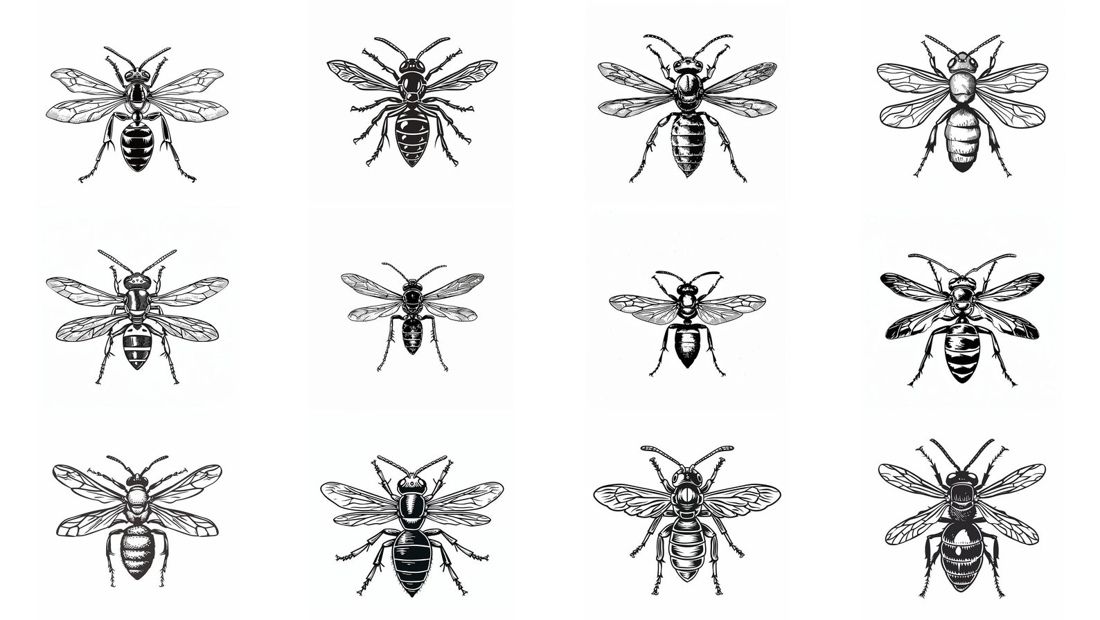Wasp SVG Bundle: 103 Insect Designs (digital Download) - Etsy