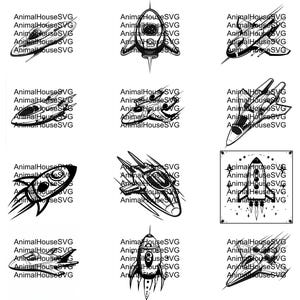 Spaceships SVG Pack: 93 Spacecraft Designs (digital Download) - Etsy