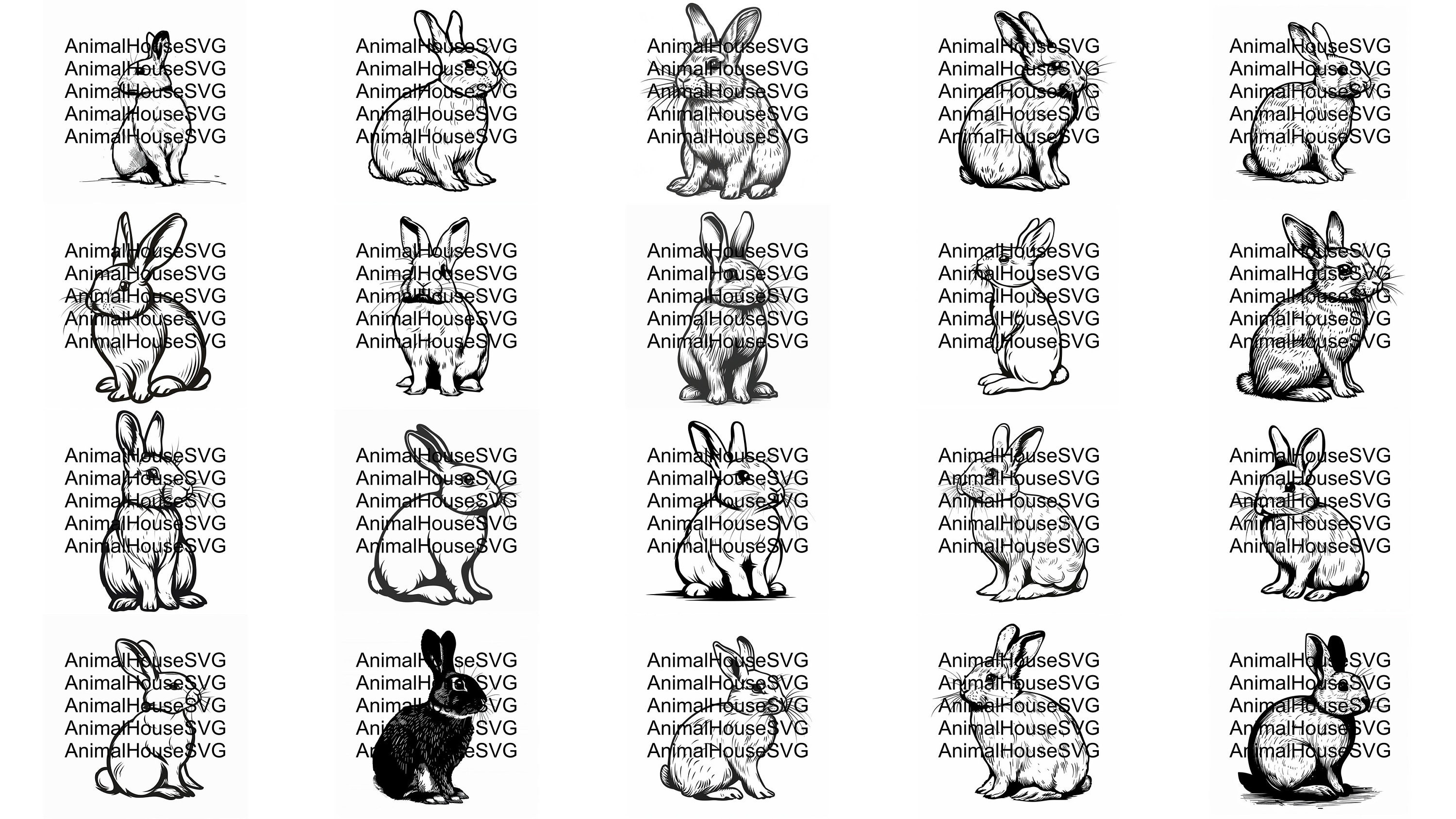 Bunny SVG Pack: 144 Unique Designs for Cricut, CNC (digital Download ...