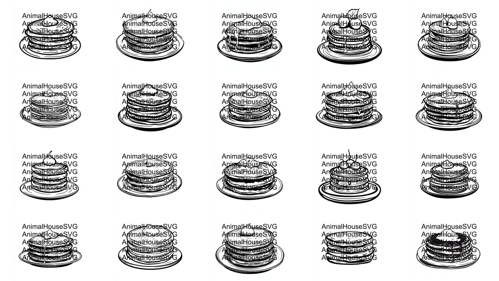 Pancakes SVG Bundle: 108 Unique Designs (digital Download) - Etsy