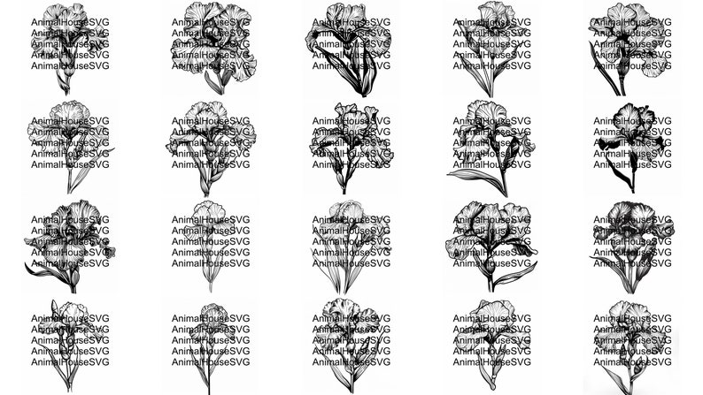 Iris Flower SVG Pack: 86 Unique Designs (digital Download) - Etsy