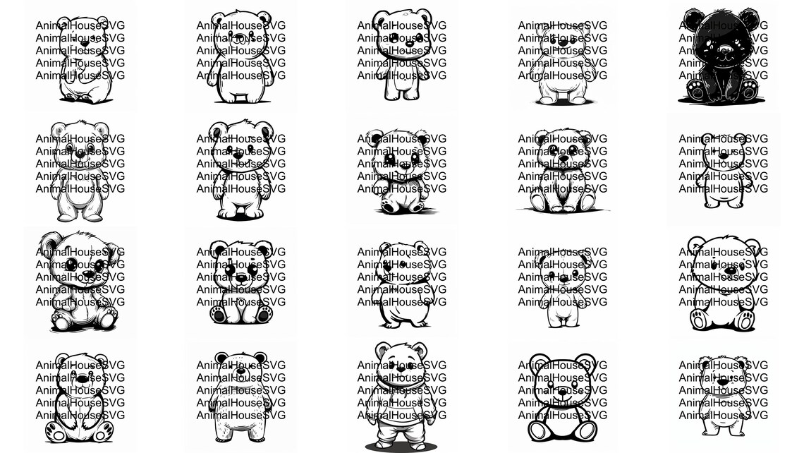 Cute Bears SVG Pack 135 Unique Designs. SVG, JPG,, Cricut Svg, Cnc ...