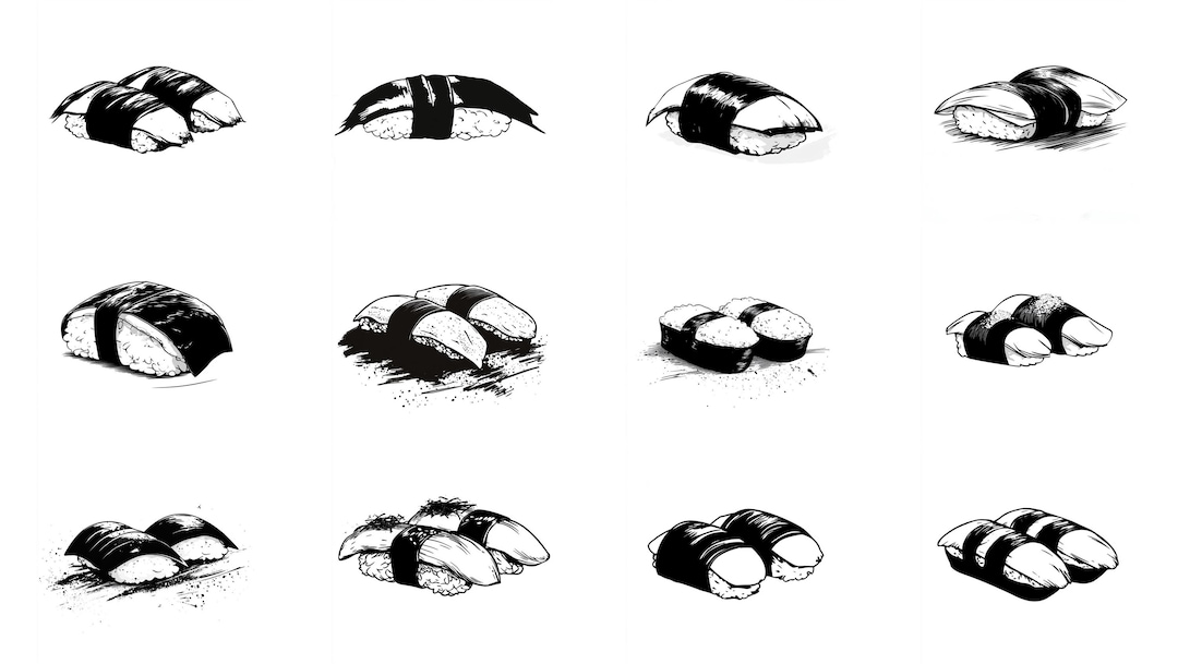 Nigiri SVG Bundle: 100 Sushi Designs (digital Download) - Etsy