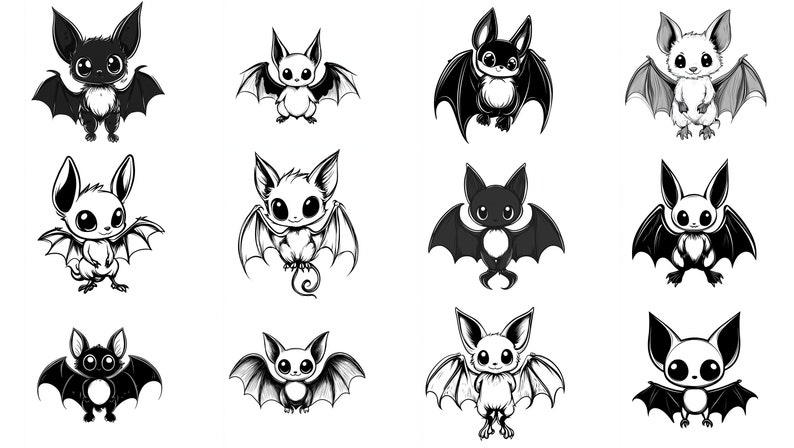 Cute Halloween Bat SVG Pack 124 Designs. Cute Halloween Bat SVG, Cute ...