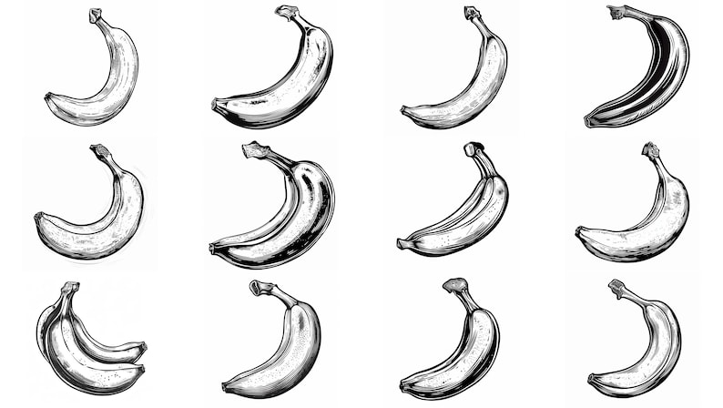Banana SVG Bundle: 117 Fruit Designs (digital Download) - Etsy