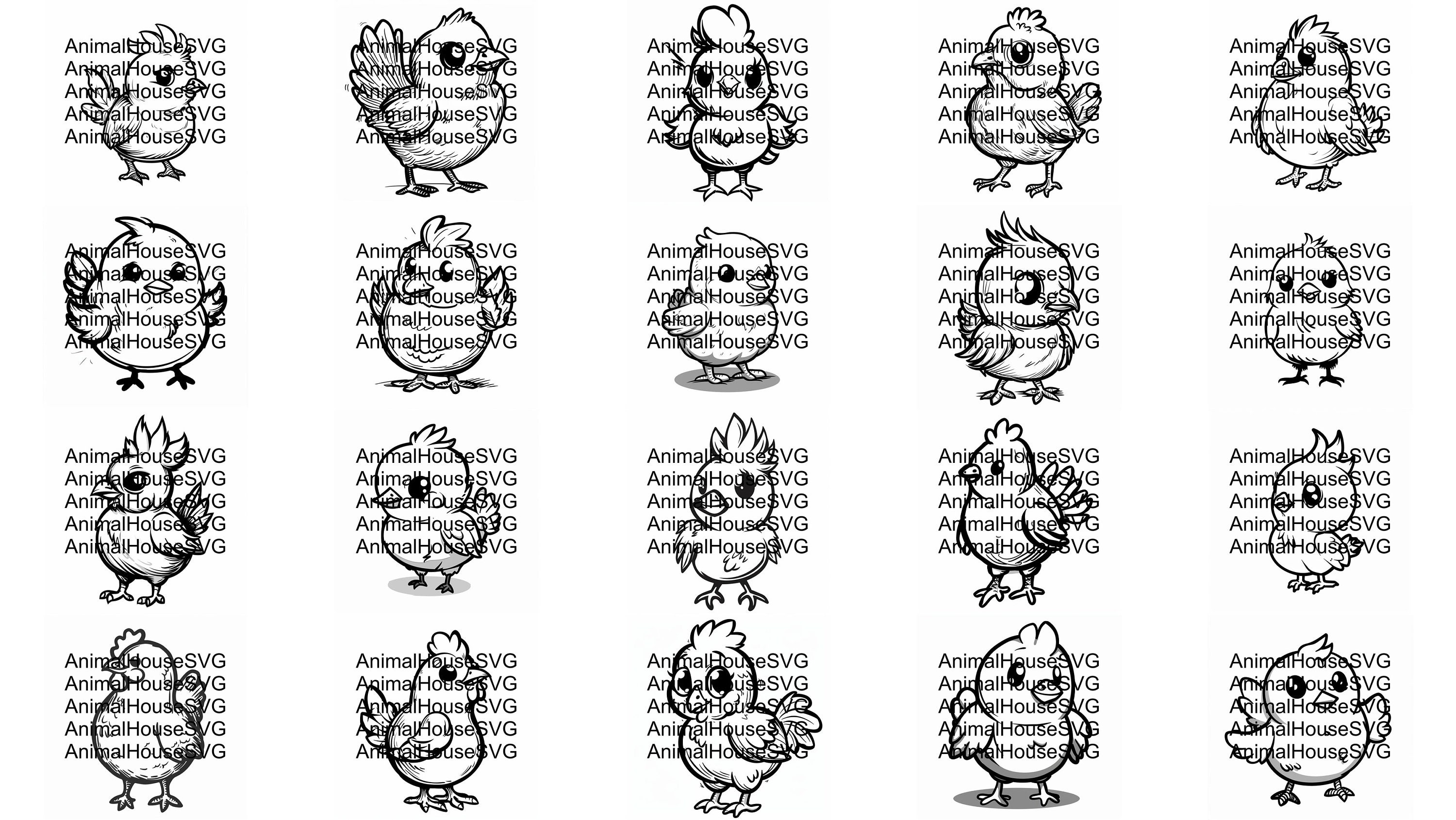 Cute Chicken SVG Pack 118 Unique Designs. SVG, JPG,, Cricut Svg, Cnc ...