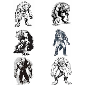 Werewolf SVG Pack: 52 Unique Designs (digital Download) - Etsy