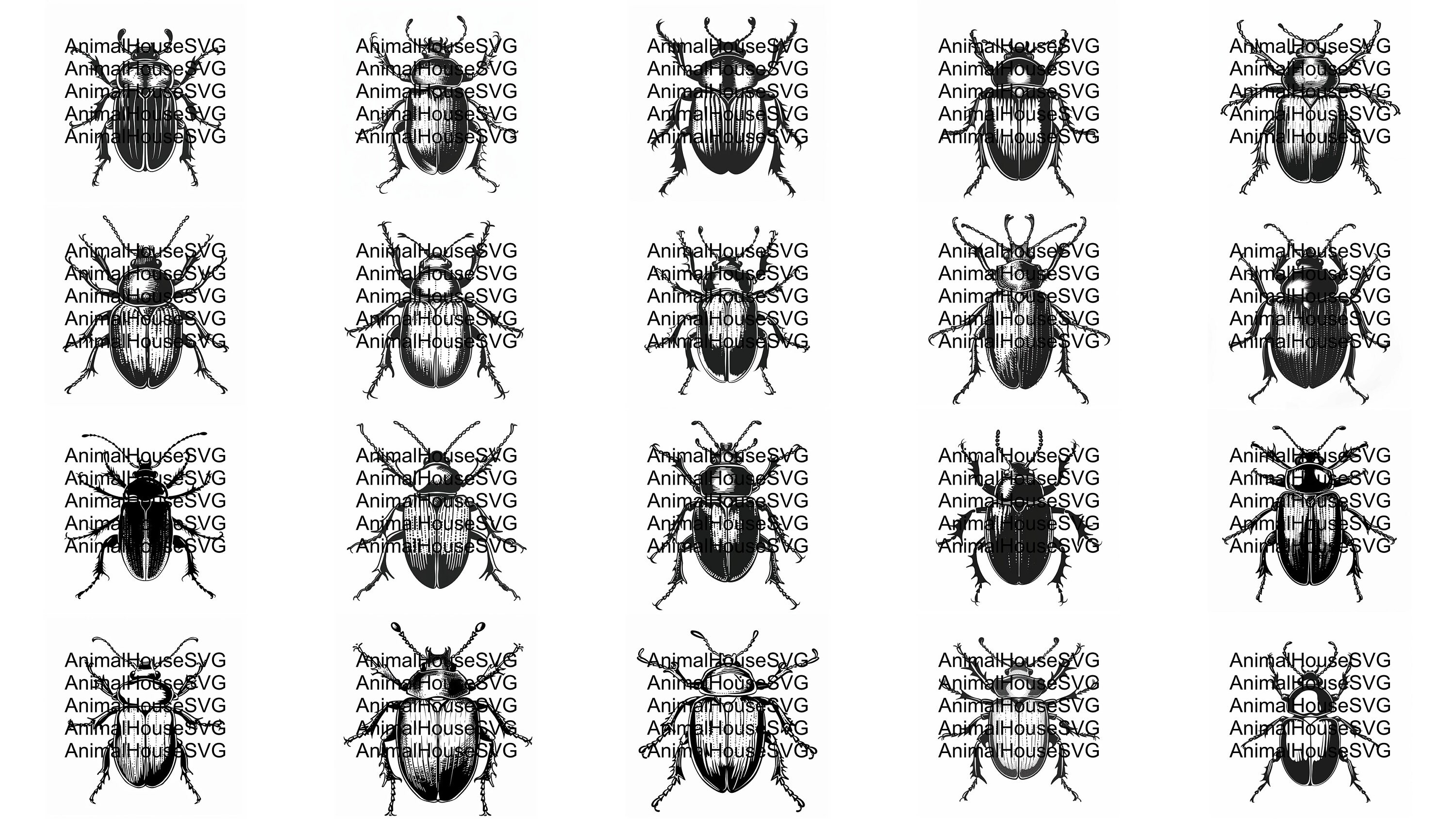 Beetle SVG Pack: 96 Insect Art Designs (digital Download) - Etsy