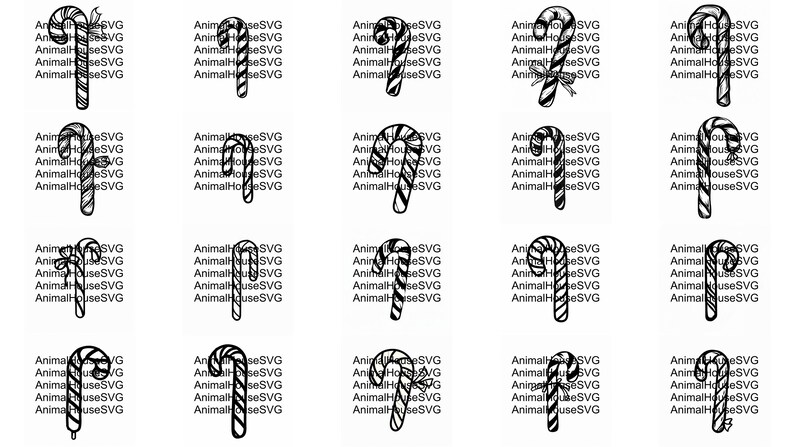 Candy Cane SVG Pack: 100 Christmas Designs (digital Download) - Etsy
