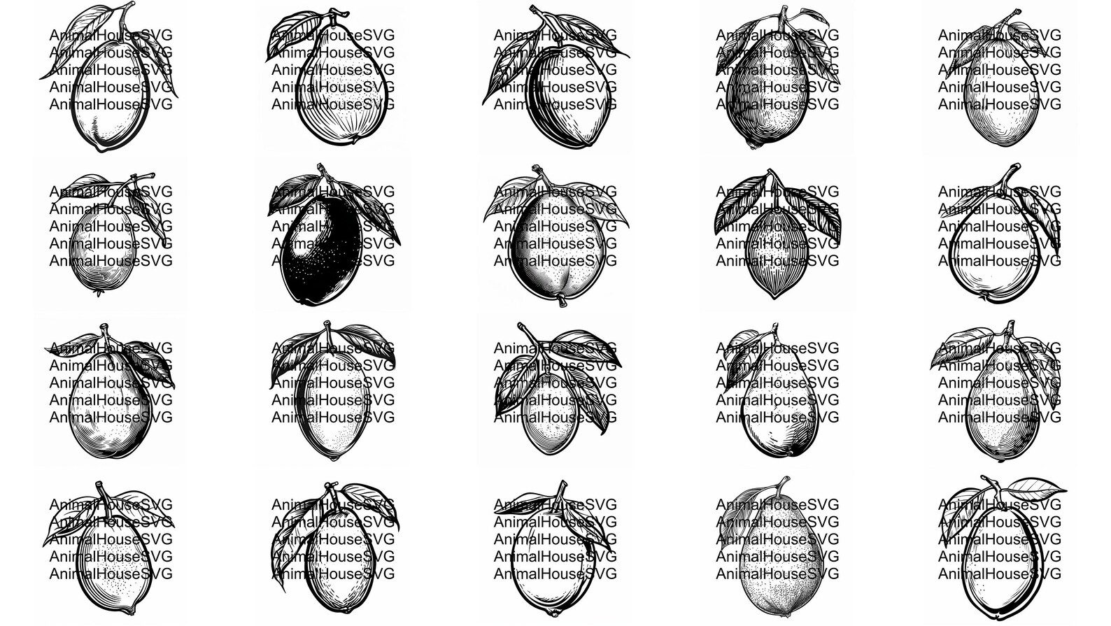 Mango SVG Pack: 124 Fruit Designs (digital Download) - Etsy