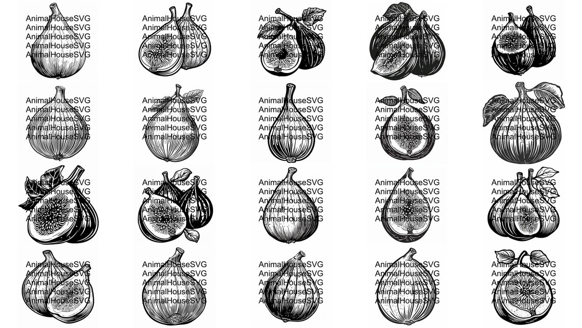 Fig SVG Pack 96 Designs. Fig SVG, Fig, Cricut SVG, Fruit, Lasercut Svg ...
