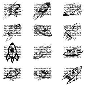 Spaceships SVG Pack: 93 Spacecraft Designs (digital Download) - Etsy