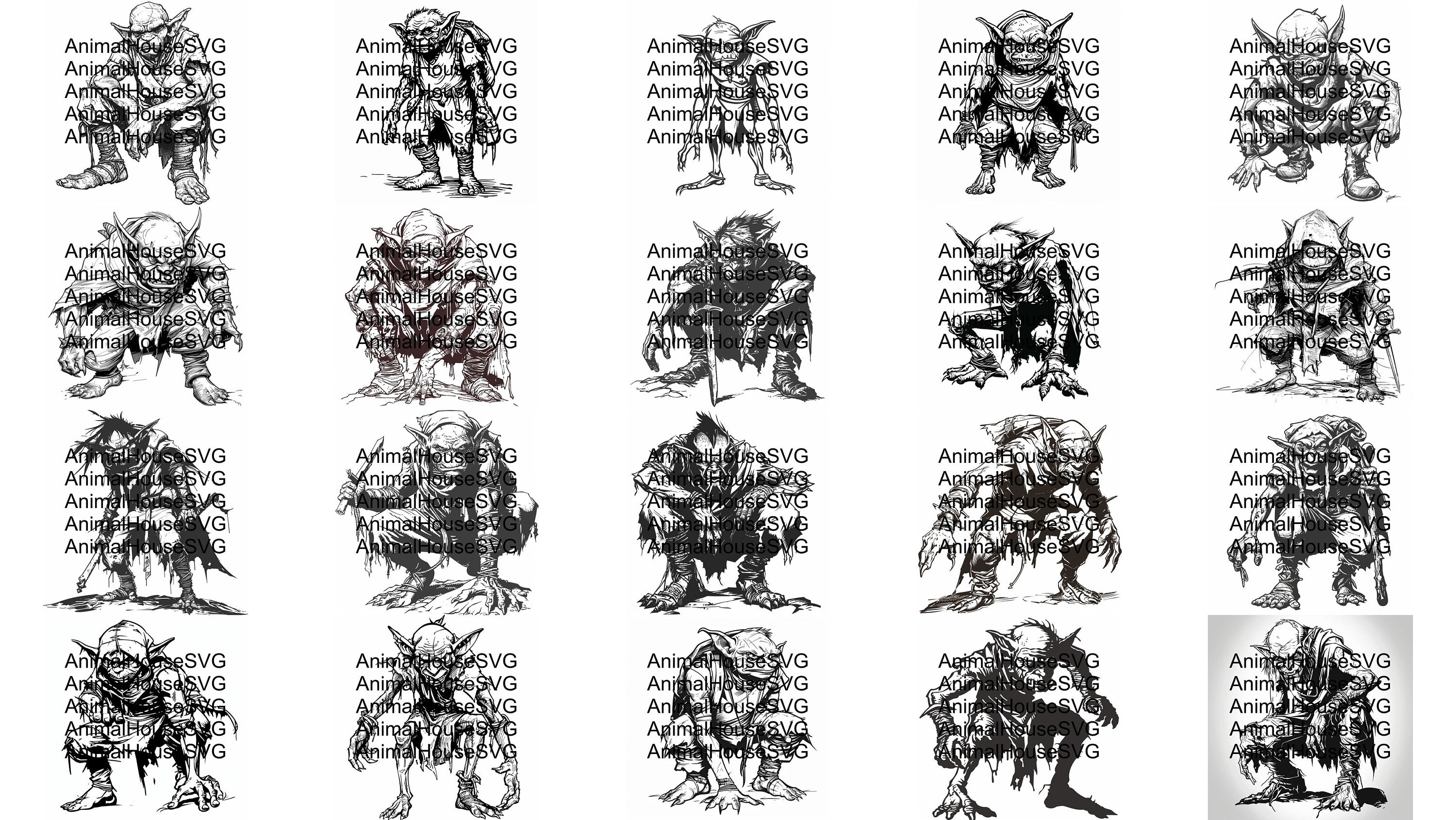 136 Unique Goblin Designs: SVG, JPG, Lasercut, Sublimation (digital ...