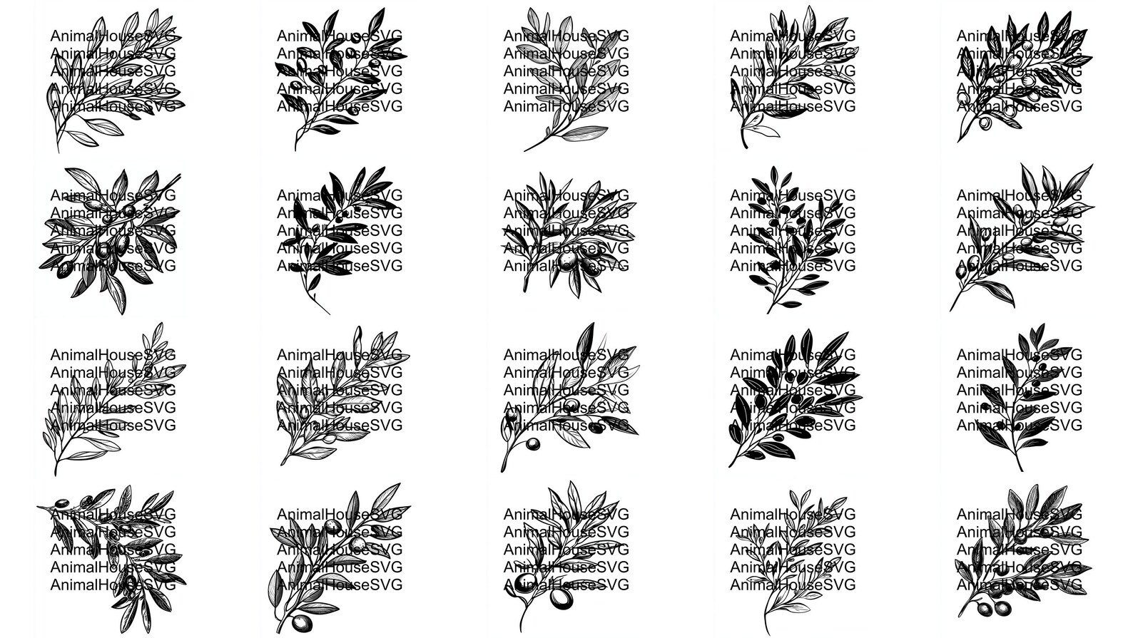 Olive Branch SVG Pack: 112 Laser Cut Designs (digital Download) - Etsy