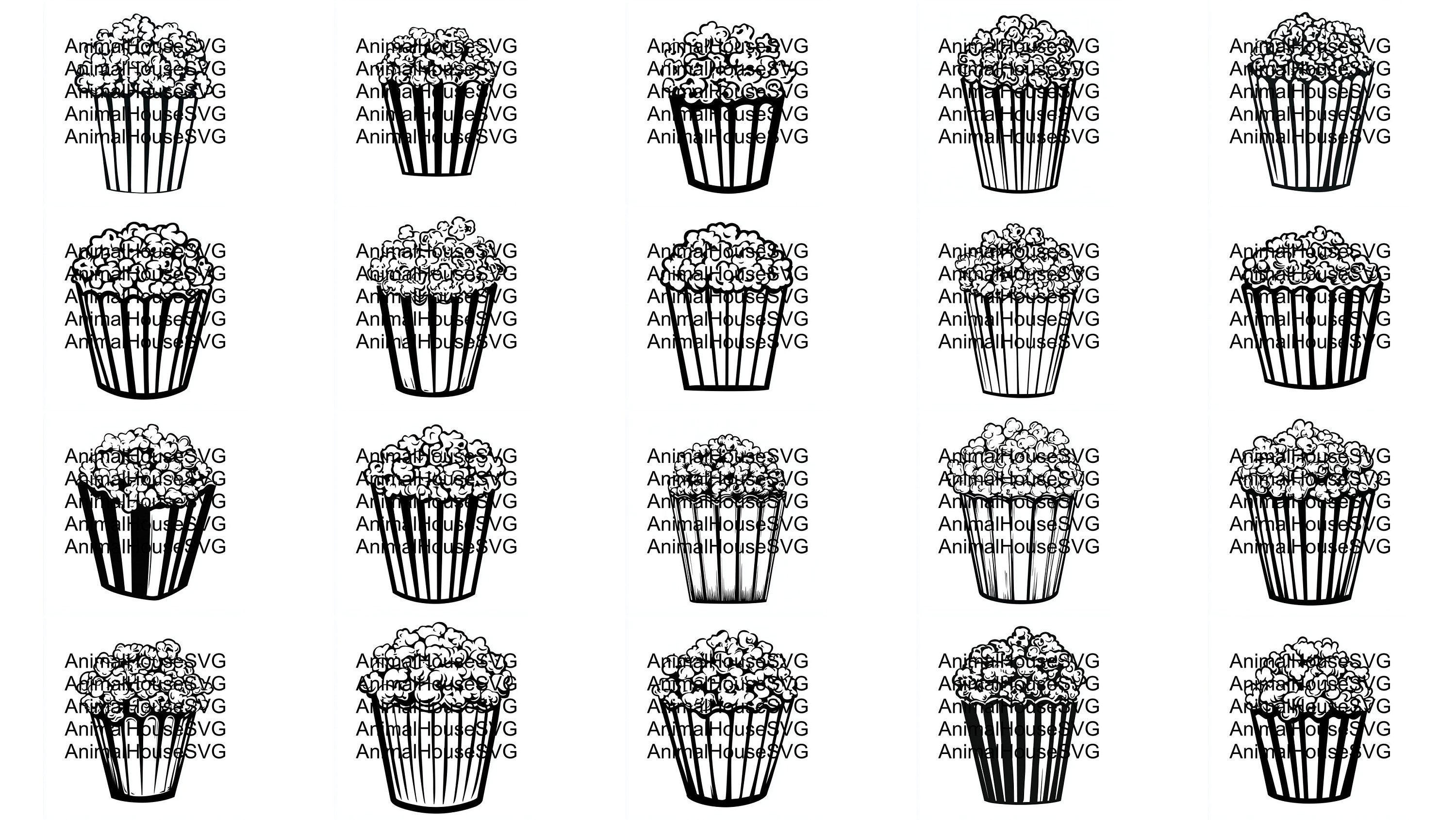 Popcorn SVG Pack: 108 Designs, Clip Art (digital Download) - Etsy