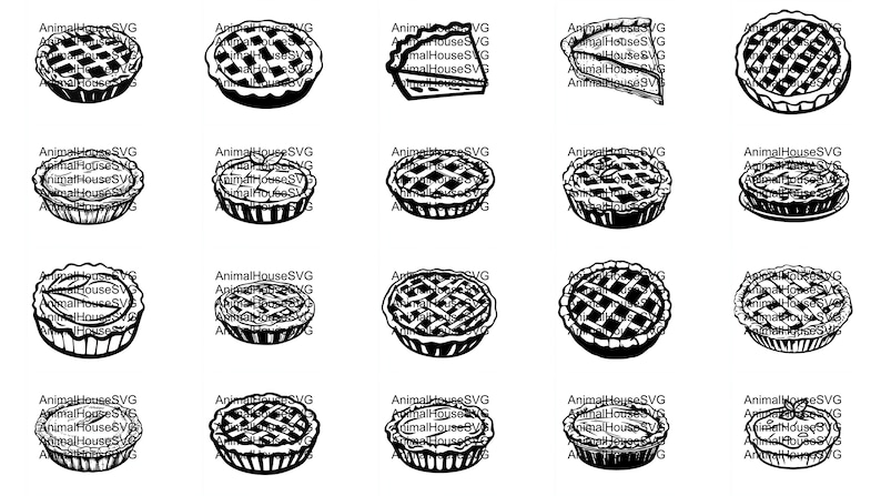 Pie SVG Pack: 220 Unique Designs (digital Download) - Etsy