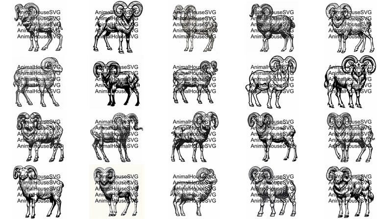 Ram SVG Pack: 108 Unique Designs (digital Download) - Etsy