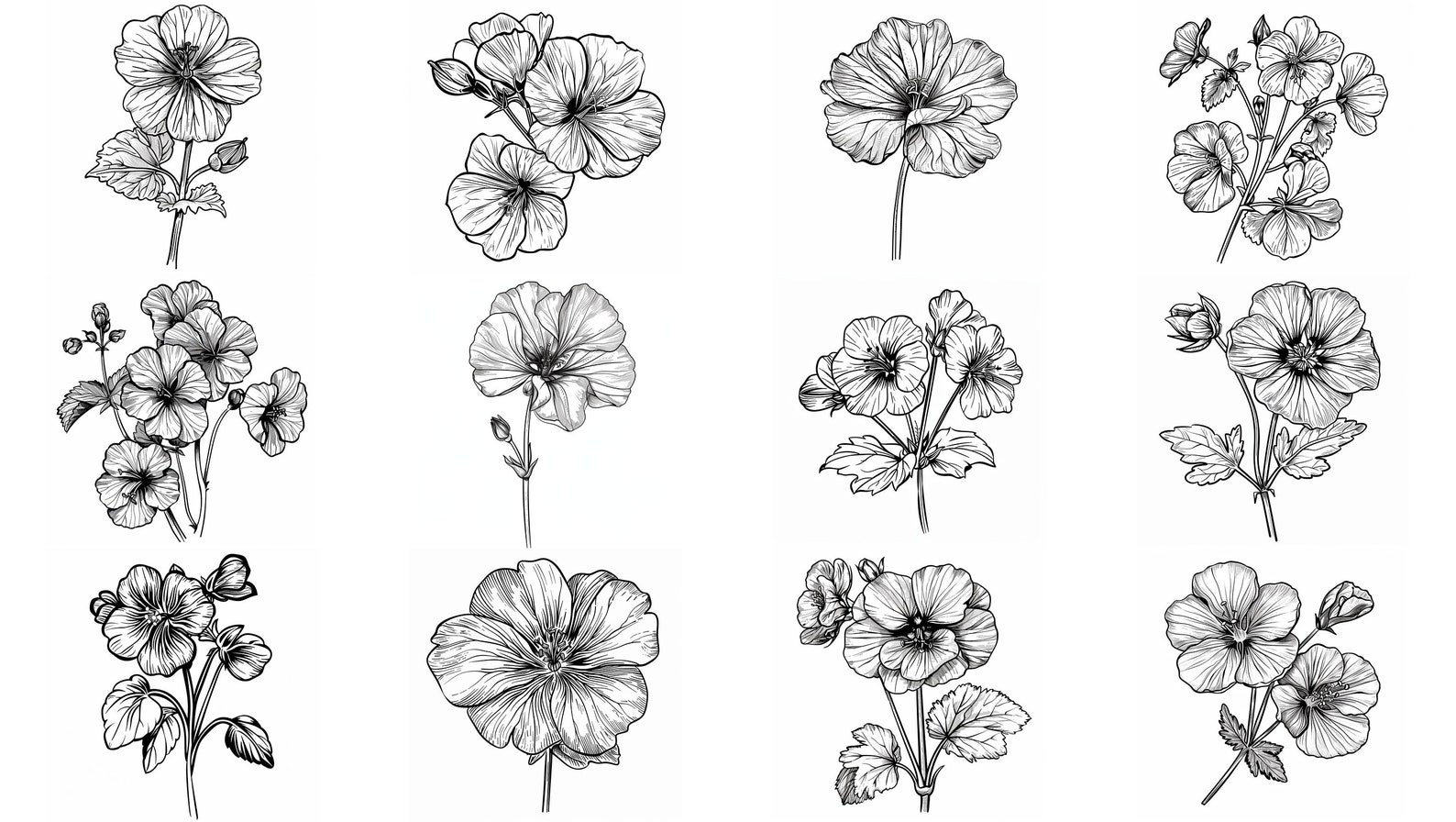 Geranium Flower SVG Pack: 72 Unique Designs (digital Download) - Etsy