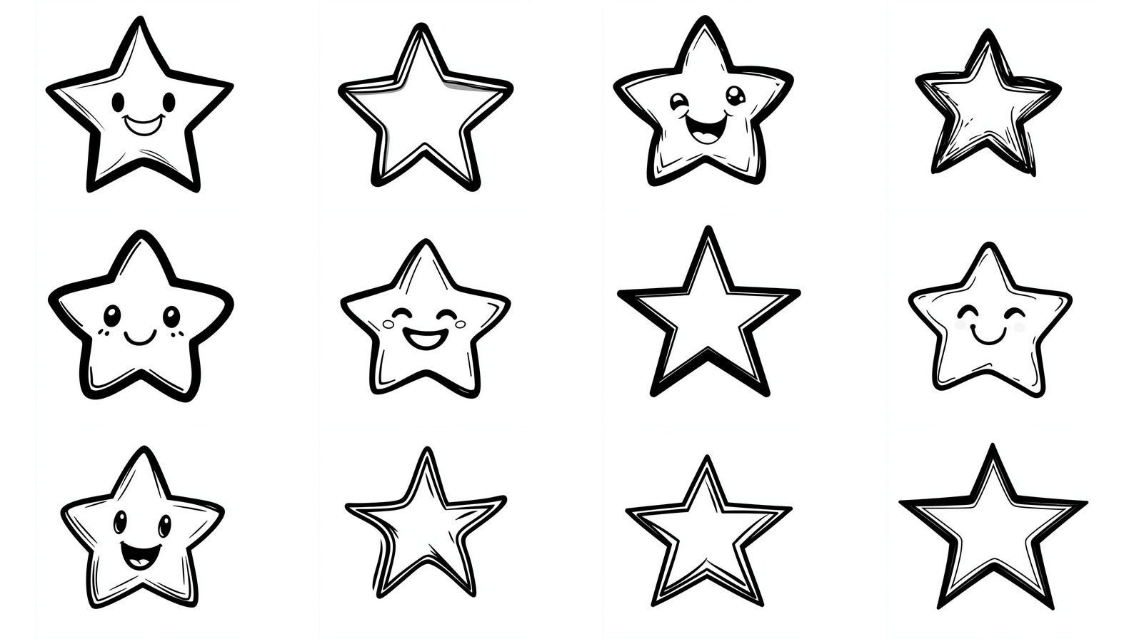 116 Star SVG Clipart Designs: Laser Cut Files (digital Download) - Etsy
