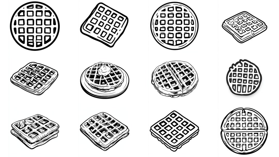 Waffle SVG Bundle: 116 Unique Designs (digital Download) - Etsy